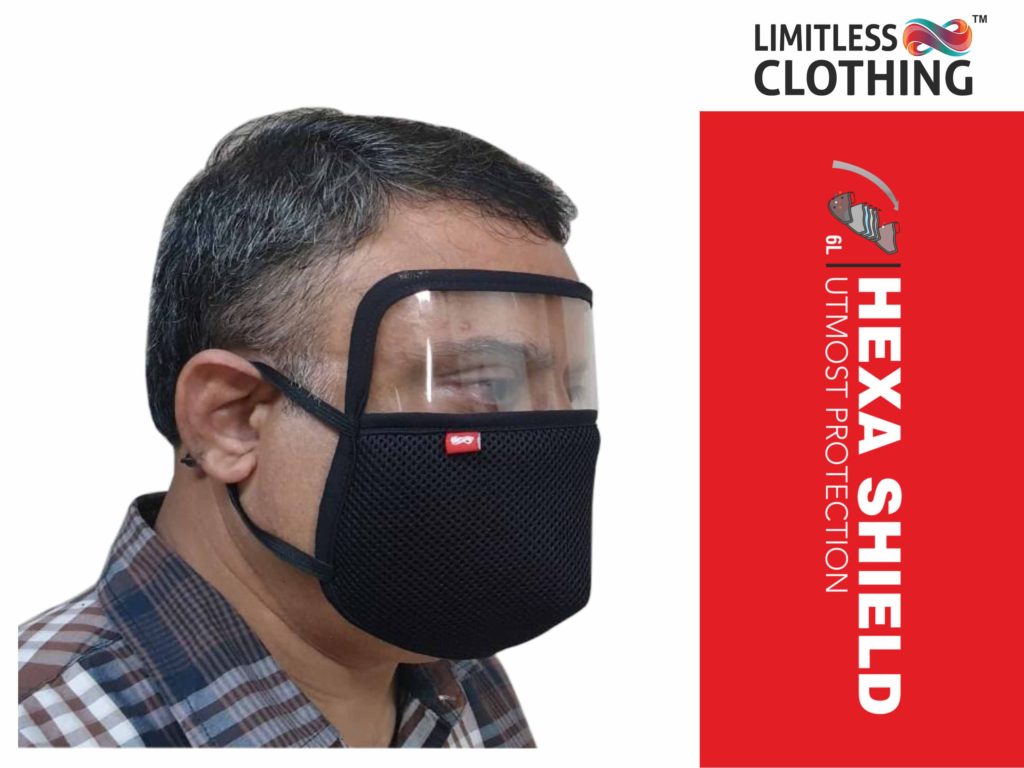 HEXA FACE SHIELD FABRIC MASK – Limitless Clothing